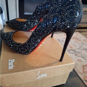 Christian Louboutin | Shoes | Christian Louboutin Black Crystal ...